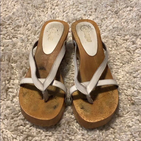 BONGO | Shoes | 45 Bongo Leather Slidessandalsheels Pics | Poshmark